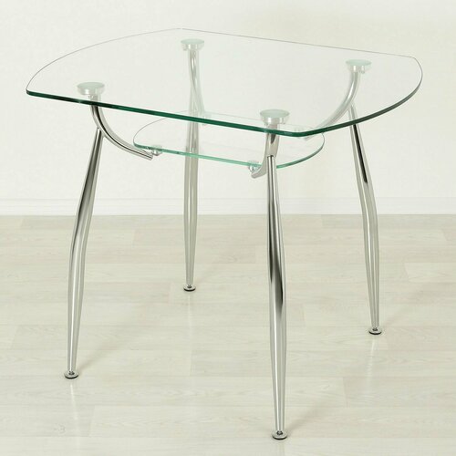 Стеклянный стол Вокал 32 прозрачный/хром (900х600)