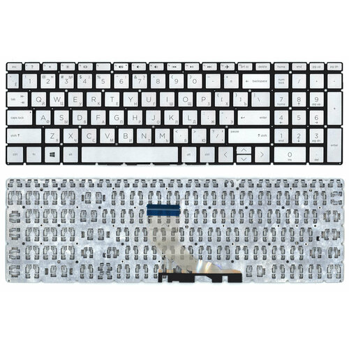 Клавиатура для ноутбука HP 15s-eq0671ng серебристая