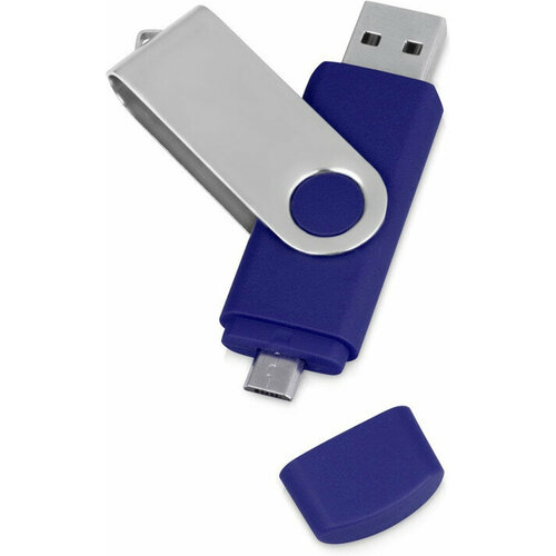 USB/micro USB-флешка 2.0 на 16 Гб Квебек OTG, синий