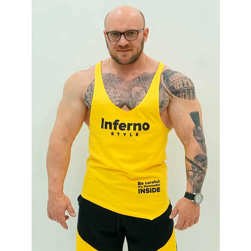 Майка спортивная Inferno Style, размер XL, желтый