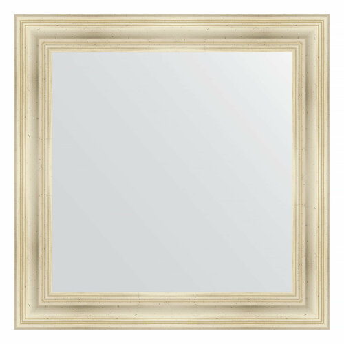 Зеркало настенное EVOFORM в багетной раме травленое серебро, 82х82 см, для гостиной, прихожей, кабинета, спальни и ванной комнаты, BY 3252