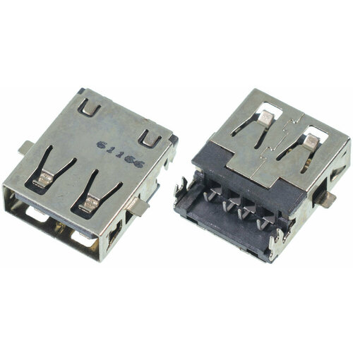 Разъем USB 2.0 / по середине / 16 x12mm / обратный / без юбки