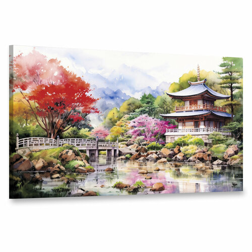Интерьерная картина 100х60 "Шикоку: японская форма и гармония"