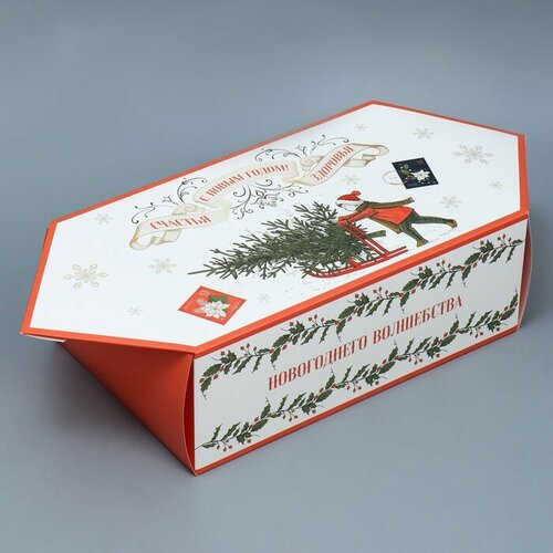 Сборная коробка‒конфета «Ретро», 14 × 22 × 8 см(5 шт.)