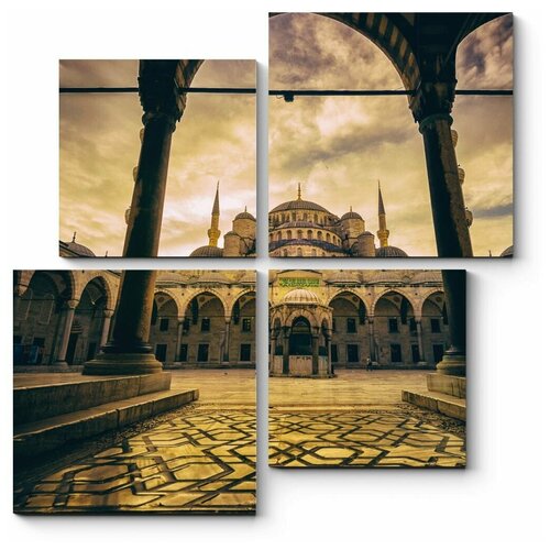Модульная картина Мечеть в пасмурную погоду110x110