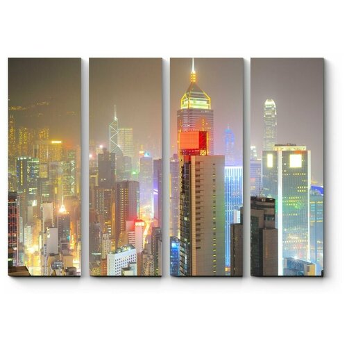 Модульная картина Гонконг в сиянии огней110x83