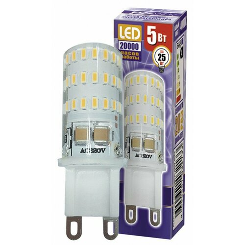 Лампа светодиодная PLED-G9 5W 4000K 220/50 (5W=30Вт, 320Lm) jaZZway