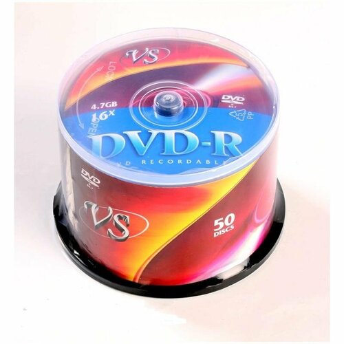Компакт диск VS DVD-R, скорость записи 16x, 4,7 гб, 50 шт (VSDVDRCB5001)