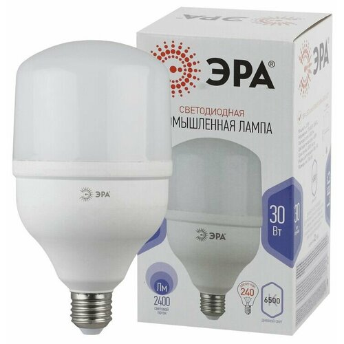 Лампа светодиодная (LED) Цилиндр Е27 30Вт 2400лм 6500К 230В матов. ЭРА