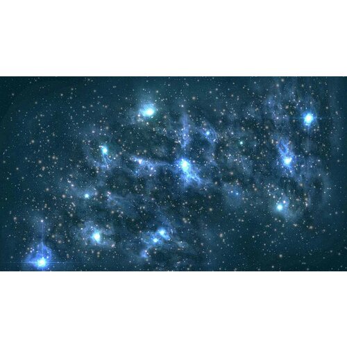 Картина на холсте 60x110 LinxOne "Stars звезды space космос" интерьерная для дома / на стену / на кухню / с подрамником