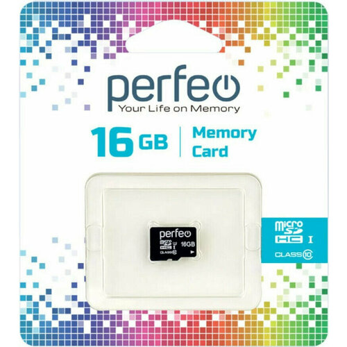 Карта памяти Карта памяти Perfeo microSD 16GB High-Capacity (Class 10) w/o Adapter