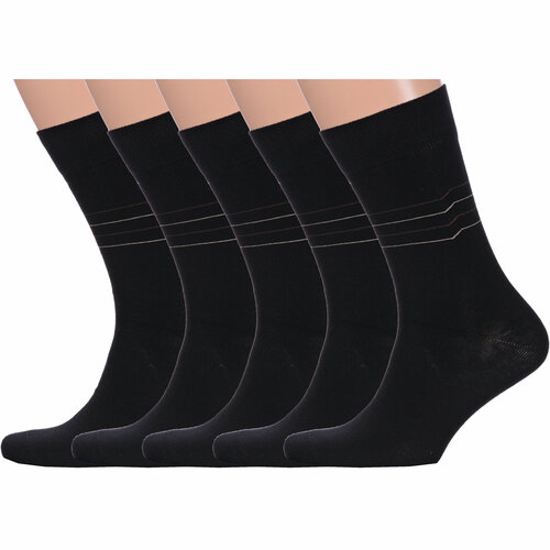 Носки PARA socks, 5 пар, размер 27-29, черный