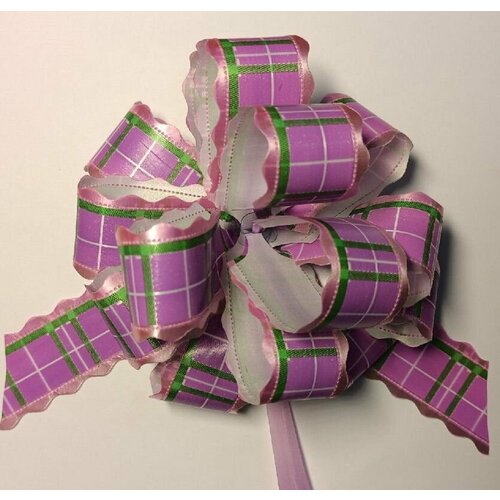 Бант-шар подарочный цветной с рисунком цвет фиолетовый