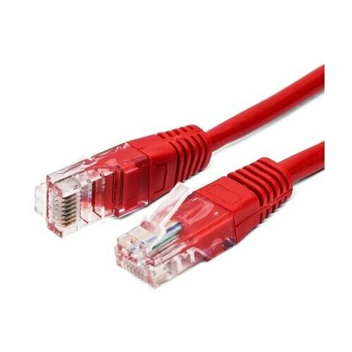 Патч-корд U/UTP 5e кат. 7.5м Filum FL-U5-7.5M-R, кабель для интернета, 26AWG(7x0.16 мм), омедненный алюминий (CCA), PVC, красный