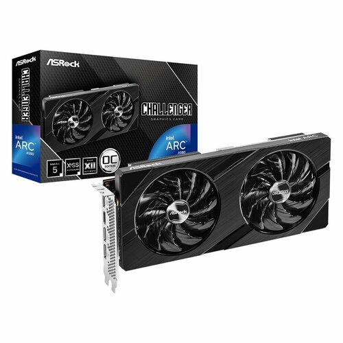 ASRock Видеокарта ASRock Intel Arc A580 Challenger 8GB OC 256-bit GDDR6 HDMI DPx3 2FAN RTL A580 CL 8GO