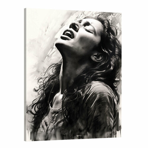 Интерьерная картина 50х70 "Девушка, окутанная пылкой страстью"