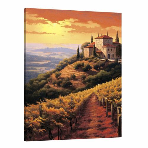 Интерьерная картина 50х70 "Вино истории"