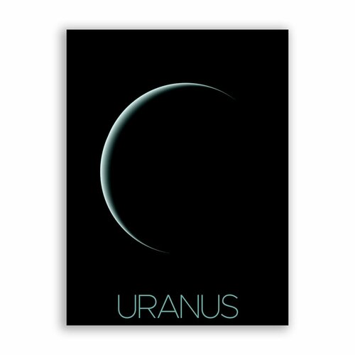 Постер, плакат на бумаге / NASA (Коллекция Постеров) - Uranus / Уран / Размер 60 x 80 см