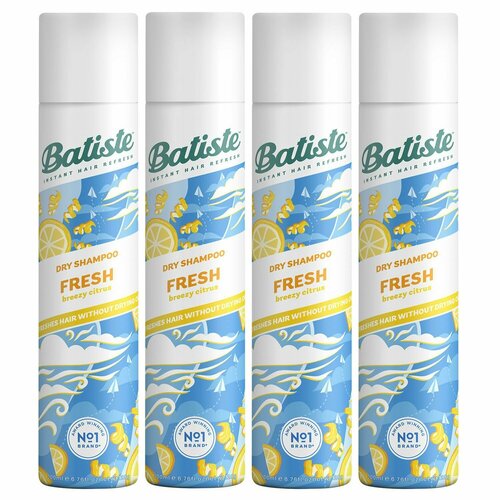 Batiste Сухой шампунь Fresh, 4 х 200мл