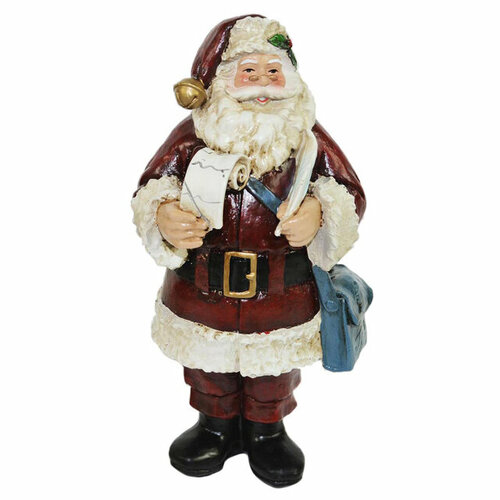 Due Esse Christmas Новогодняя фигурка Санта Клаус со свитком 20 см XNA16003431