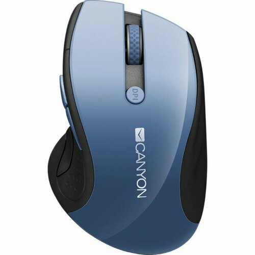 Мышь CANYON CNS-CMSW01BL Blue Gray pearl glossy USB (wireless mouse, optical tracking - blue LED, 2.4Ghz, 6 buttons, DPI 1000/1200/1600)