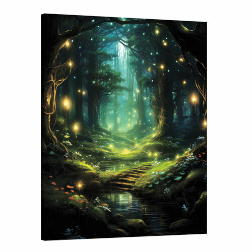 Интерьерная картина 50х70 "Эльфийский лес"