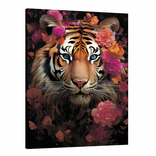 Интерьерная картина 50х70 "Шепот тигра"