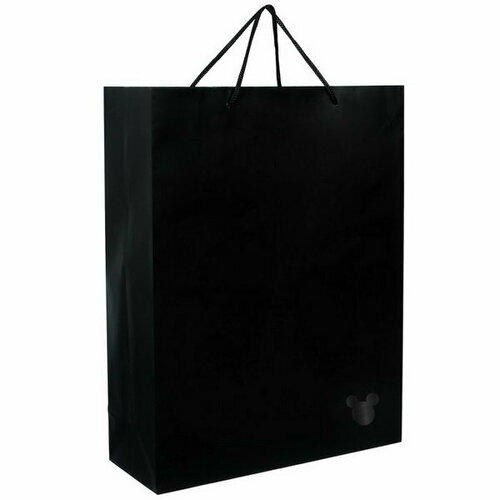 Пакет ламинированный вертикальный, 31 x 40 x 11.5 см, чёрный, Микки Маус