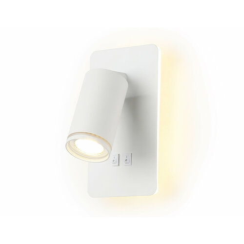Настенный светодиодный светильник с выключателем FW2465 WH белый LED 4200K 9W 185*105*150