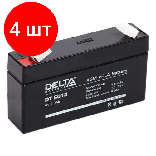 Комплект 4 штук, Батарея для ИБП Delta DT 6012