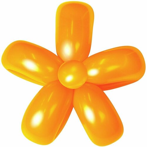 ШДМ 50 шт, оранжевые воздушные шары для моделирования фигурок, пастель(2'/5 см)