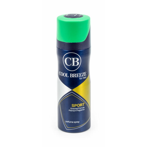 Дезодорант мужской COOL BREEZE / Кул Бриз Sport спрей 200мл / защита от пота и запаха