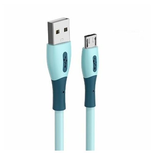 Кабель для зарядки телефона micro usb 1,8м бирюзовый