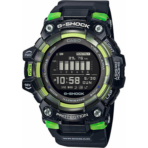 Наручные часы CASIO G-Shock GBD-100SM-1, черный, зеленый