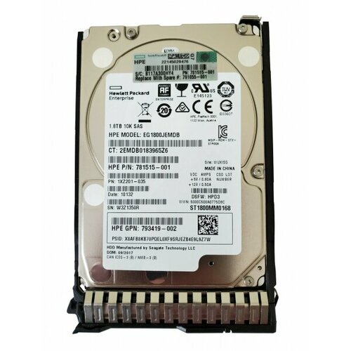 Жесткий диск HP EG001800JWJNR 1800Gb SAS 2,5" HDD