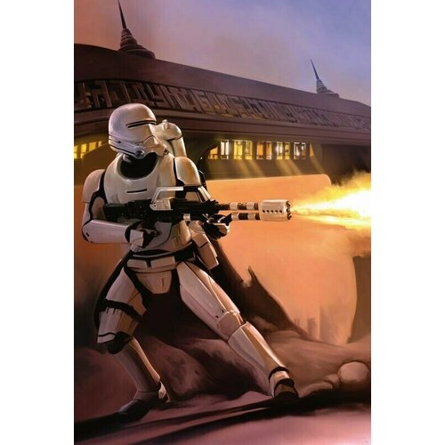 Плакат, постер на холсте Звездные войны: Пробуждение силы (Star Wars Episode VII-The Force Awakens), Джей Джей Абрамс. Размер 42 х 60 см