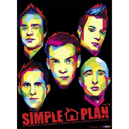 Плакат, постер на холсте Simple Plan/Симпл План. Размер 42 х 60 см