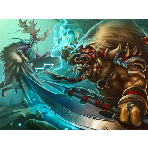Плакат, постер на бумаге World of Warcraft/игровые/игра/компьютерные герои персонажи. Размер 21 на 30 см