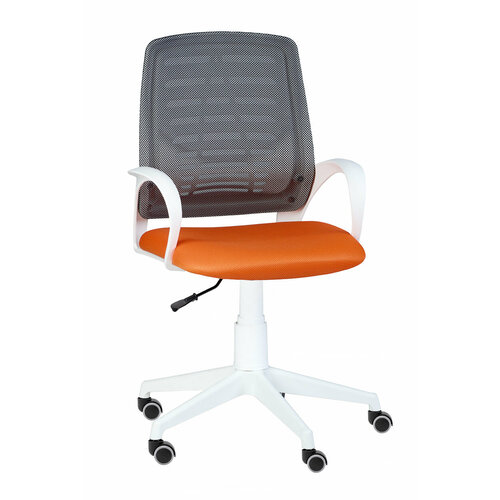 Кресло офисное ирис WHITE W02 серый/ T-57