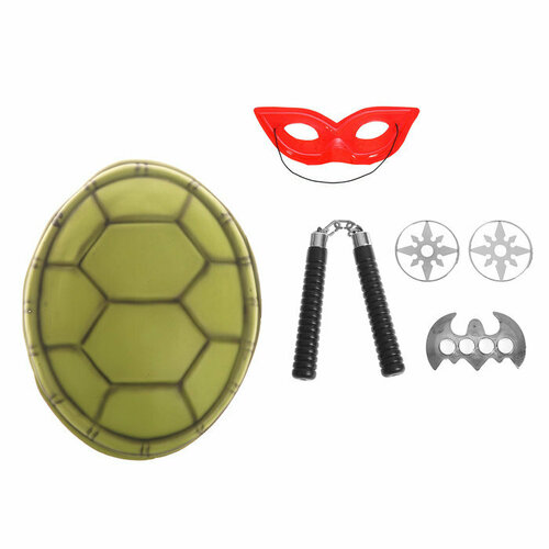 Карнавальный набор «Черепашки-ниндзя», 5 предметов (комплект из 3 шт)