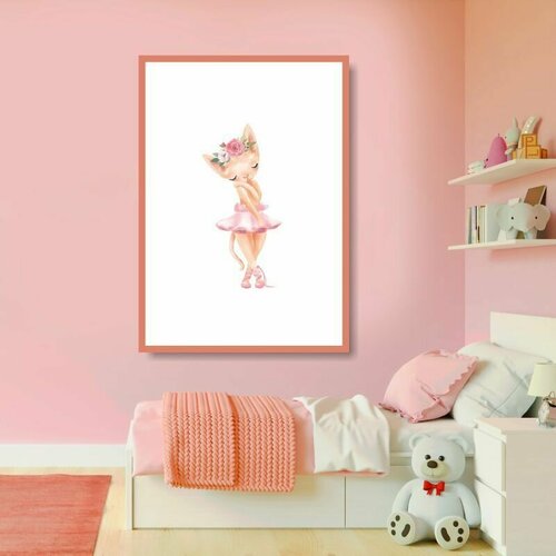 Постер Кошка Балерина Для Детской Вертикальный 50х70 см в тубусе ПолиЦентр
