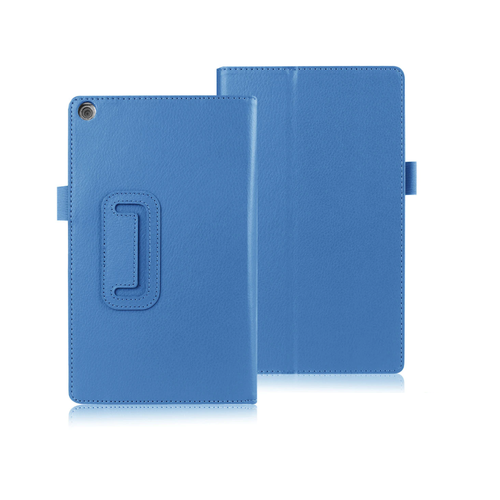 Чехол-обложка MyPads с подставкой для Samsung Galaxy Tab A 9.7 / T550/T555 голубой кожаный