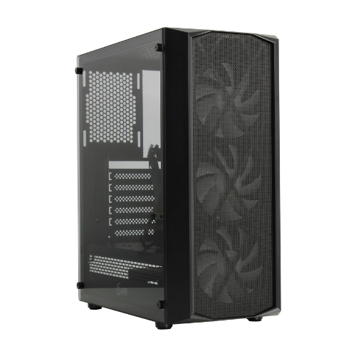 Корпус Powercase Rhombus X3 Mesh LED ATX Tempered Glass Black CMRMX-L3