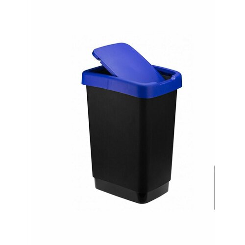Мусорное ведро с крышкой для мусора 25л синий (33х26 h47см)
