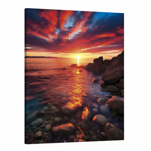 Интерьерная картина 50х70 "Морской закат"