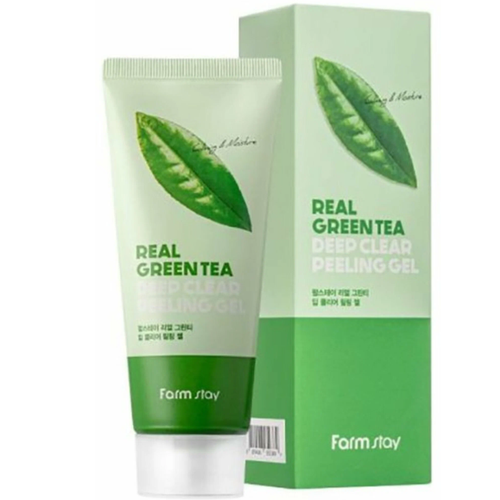 Farmstay пилинг-гель для лица Deep Clear Peeling Gel Real Green Tea, 100 мл
