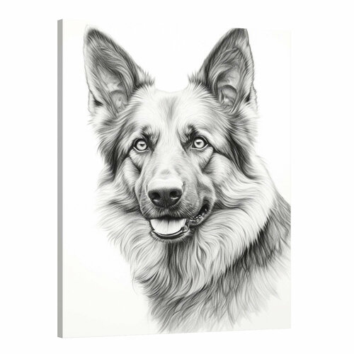 Интерьерная картина 50х70 "Собака-спасатель"