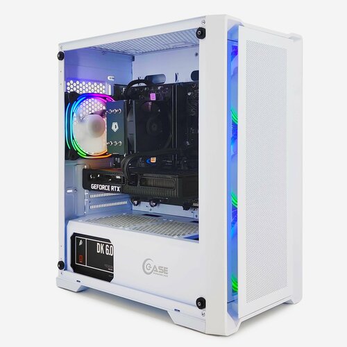 Игровой PC юкомс Ryzen 5 2600, RTX 2060 6GB, HDD 1TB, SSD 240GB, 32GB DDR4, БП 500W, win 10 pro, White game case