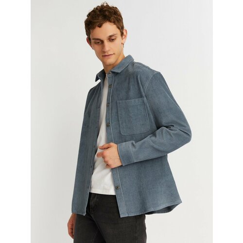 Куртка-рубашка Zolla, размер XL, светло-голубой