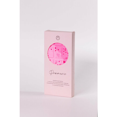 MiPASSiON Бомбочка для ванны шоколадка "Фламинго", 195 гр